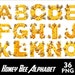Honey Bee Alphabet Kids Alphabet Png Cute Bee Letters Birthday Alphabet ...
