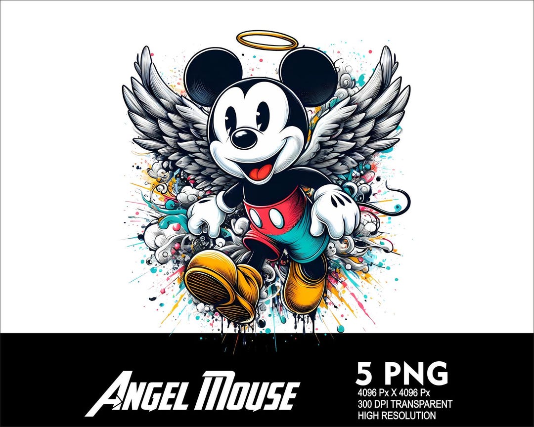 5 PNG Mickey Angel Mouse Splash Png Transparent PNG File for ...
