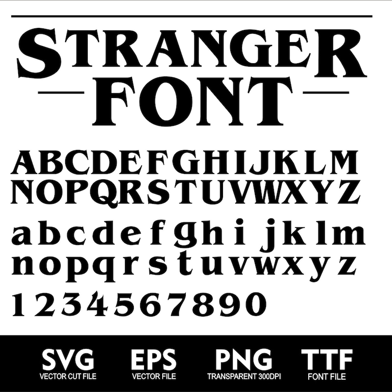 Stranger things font - Etsy