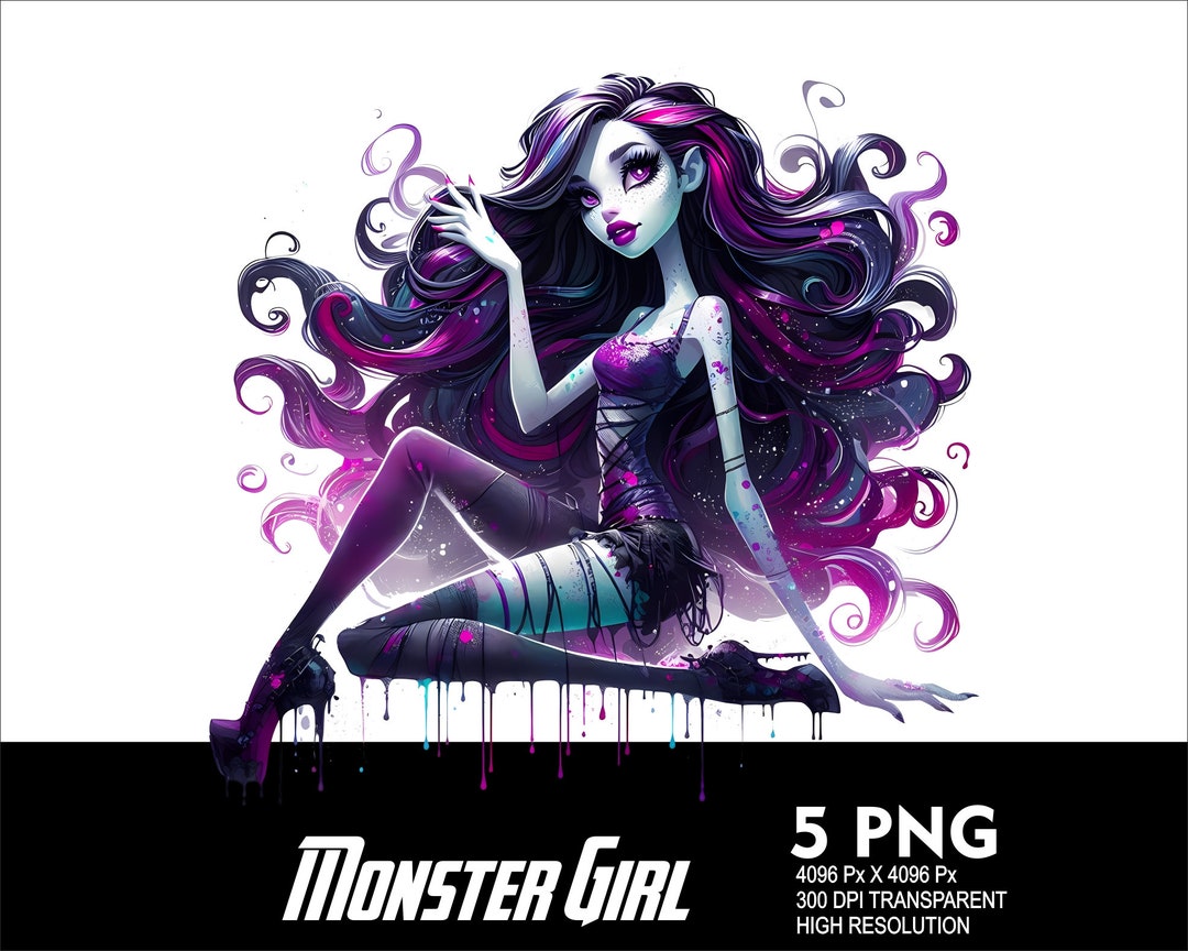 5 PNG Monster Girl MH Elissabat Splash and Watercolor Transparent PNG ...