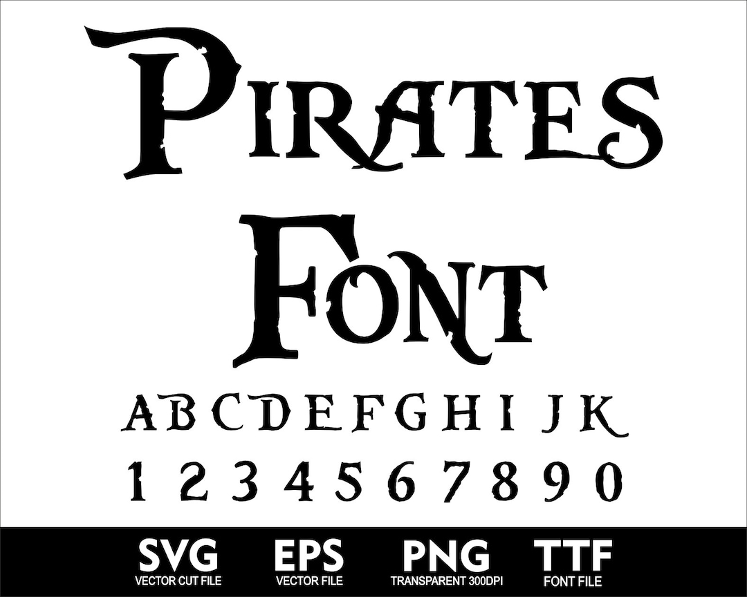 Pirates Font SVG Pirates Letter Caribbean Font Pirate Font Alphabet Svg ...
