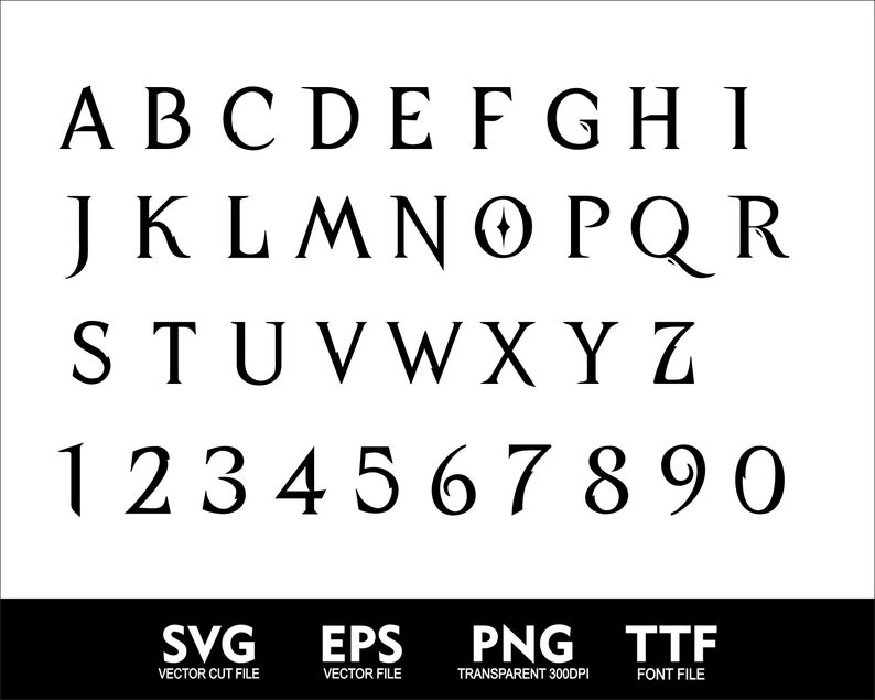 Witch Hogwarts Font Hogwart Alphabet SVG for Cricut Font Wizards Font ...