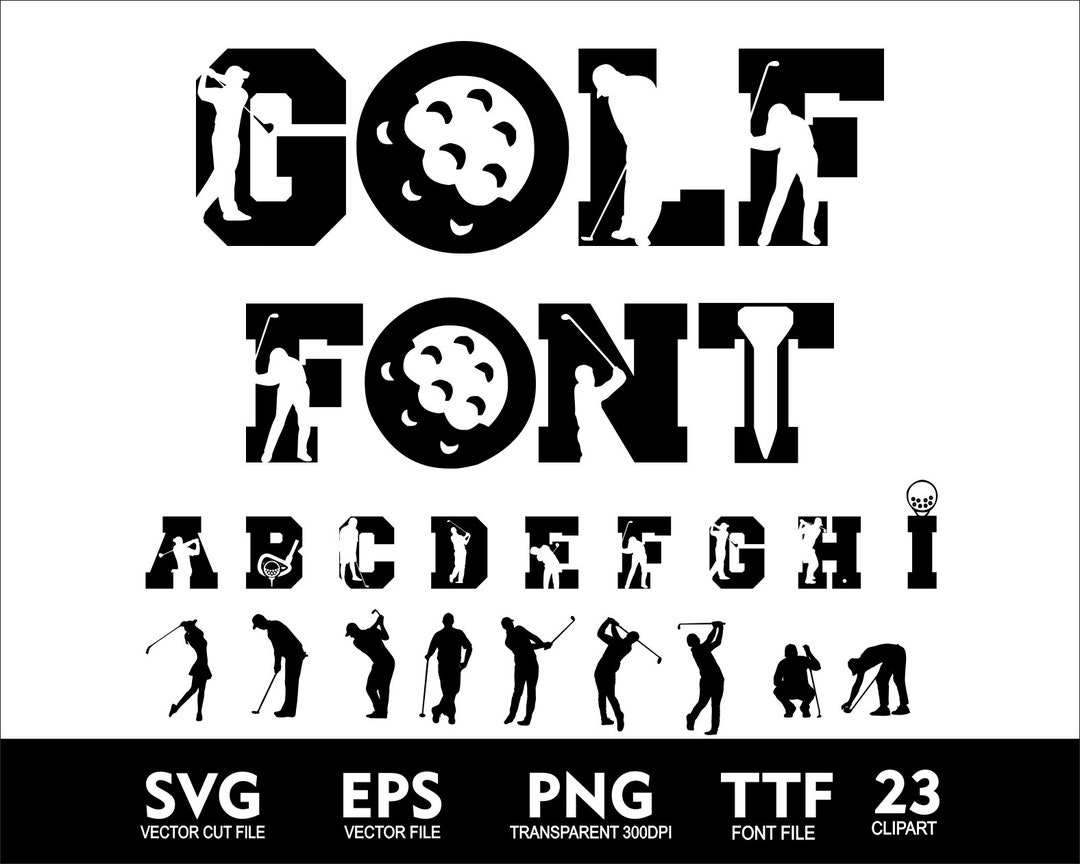 Golf SVG Letters and Numbers Golf Font for Cricut Svg Cut File Sport ...