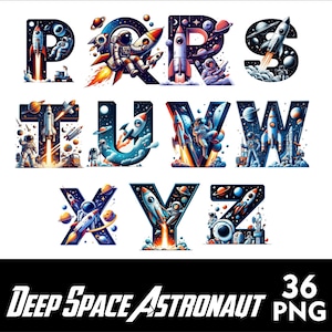 Deep Space Astronaut Alphabet Space Font Deepspace Letters Png ...