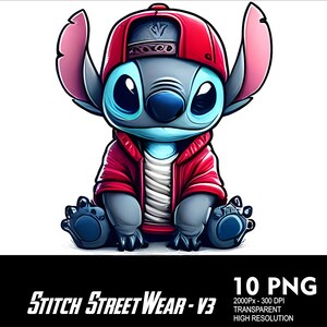 Bundle 10 PNG Stitch Streerwear Transparent PNG File for Sublimation ...
