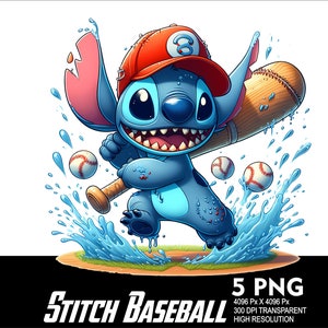 5 PNG Baseball Stitch Splash and Watercolor Transparent PNG File for ...