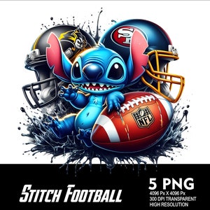 5 PNG Gameday Stitch Football Splash Transparent PNG File for ...