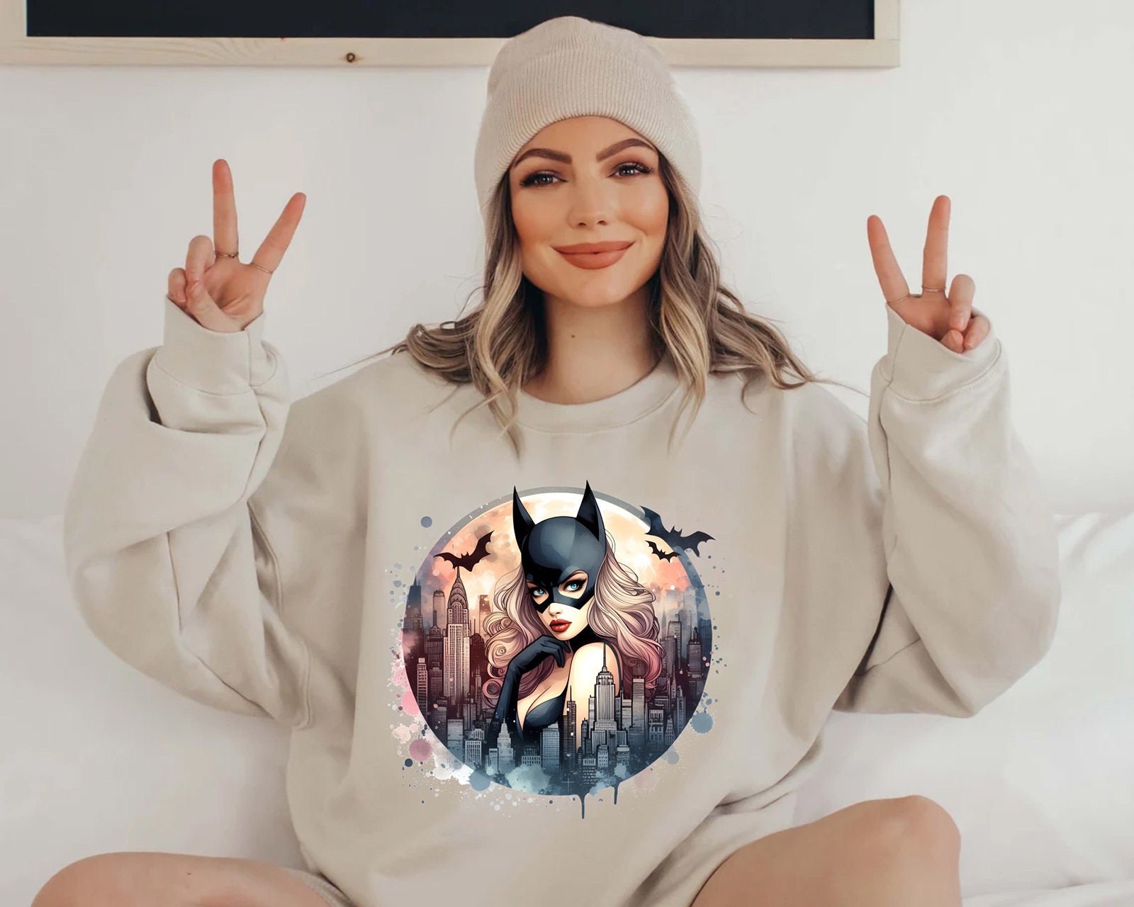 5 PNG Female Hero Bat Girl Splash and Watercolor Transparent PNG File ...