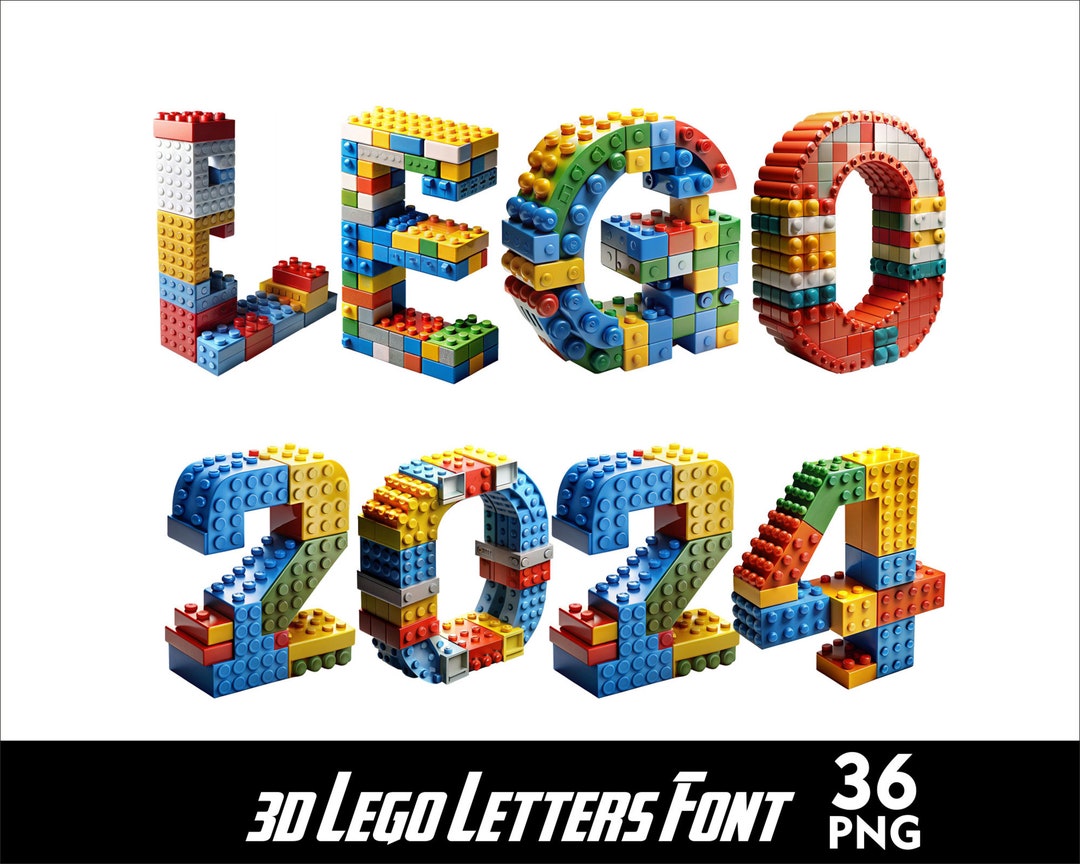 Brick Alphabet Puzzle Font PNG Letters Brick Font Brick Letters and ...