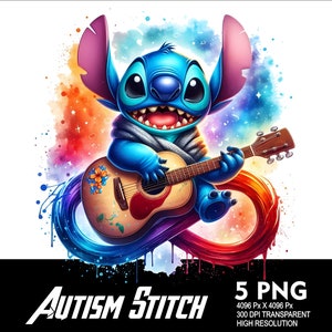 5 PNG Stitch Autism Designs Bundle Autism Awareness Png Autism Quote ...