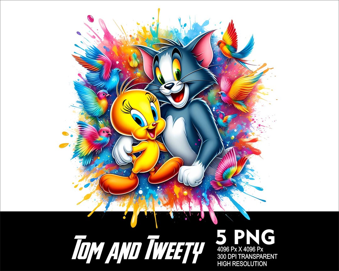 5 PNG Cartoon Cat Splash and Watercolor Transparent PNG File for ...