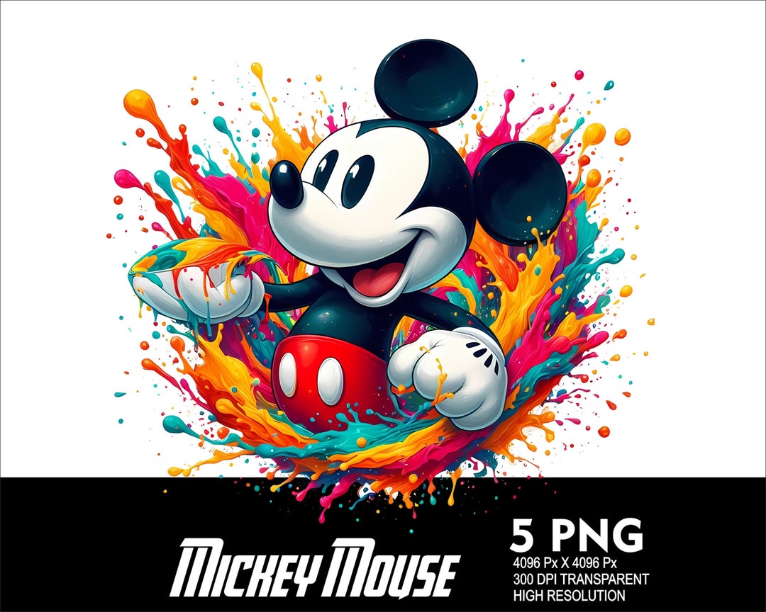5 PNG Mickey Splash Mouse Design Png Transparent PNG File for ...