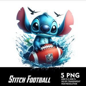 5 PNG Gameday Stitch Football Splash Transparent PNG File for ...