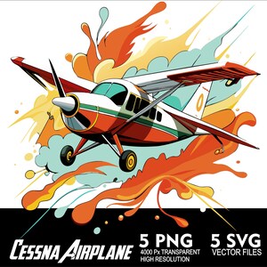 Airplane Cessna Splash 5 PNG 5SVG Design Transparent PNG File for ...