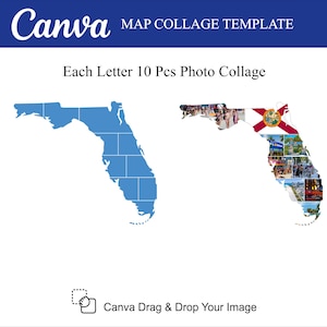 Canva Florida Photo Collage for Canva 1pcs and 10pcs Inside Collage for ...