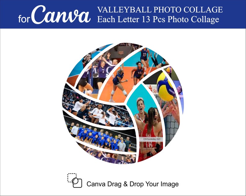 Canva Volleyball Photo Collage 9pcs Inside Photo Collage Canva Sport ...