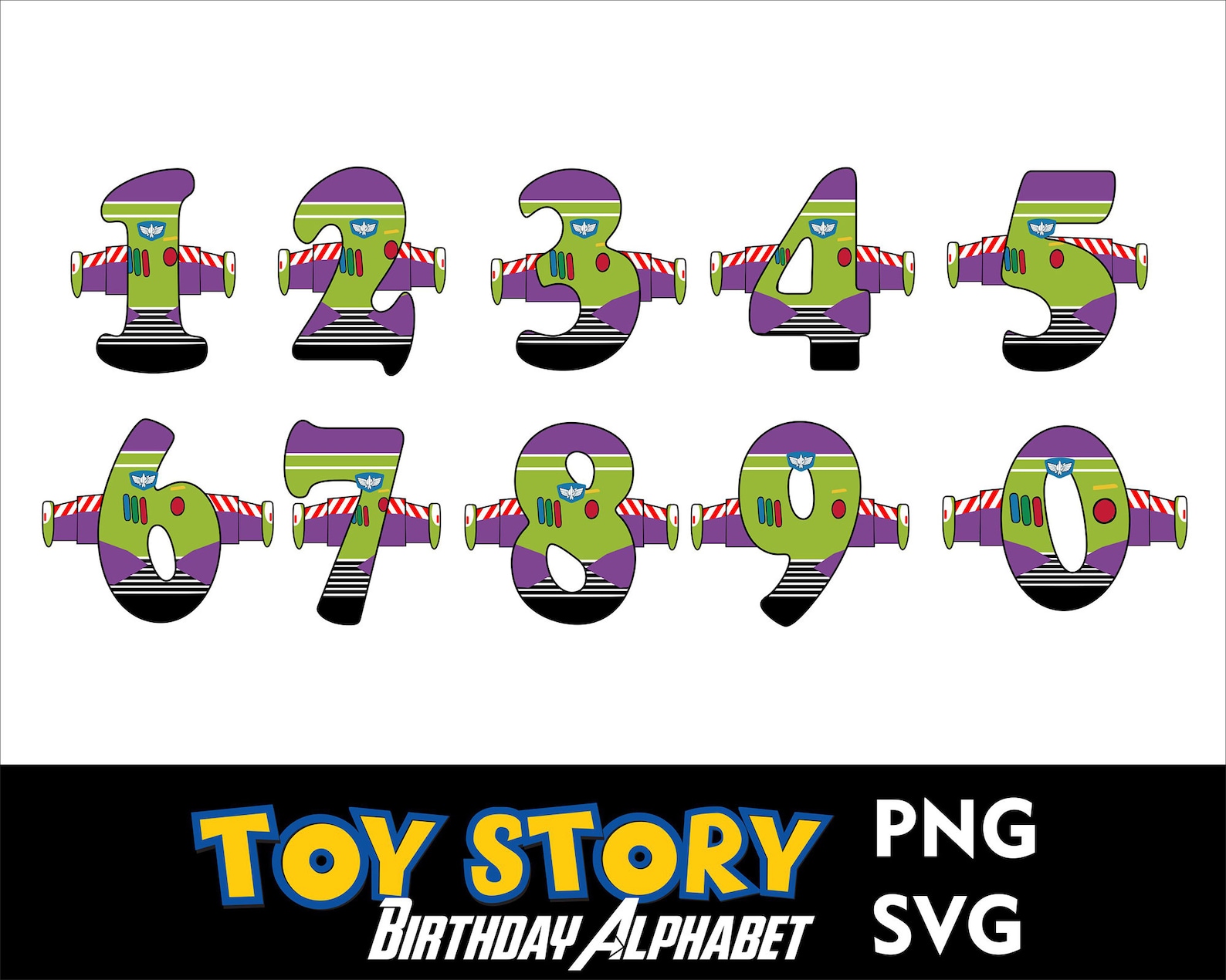 Toy Story Birthday Numbers Buzz Numbers Toy Story Font Png Alphabet Toy ...