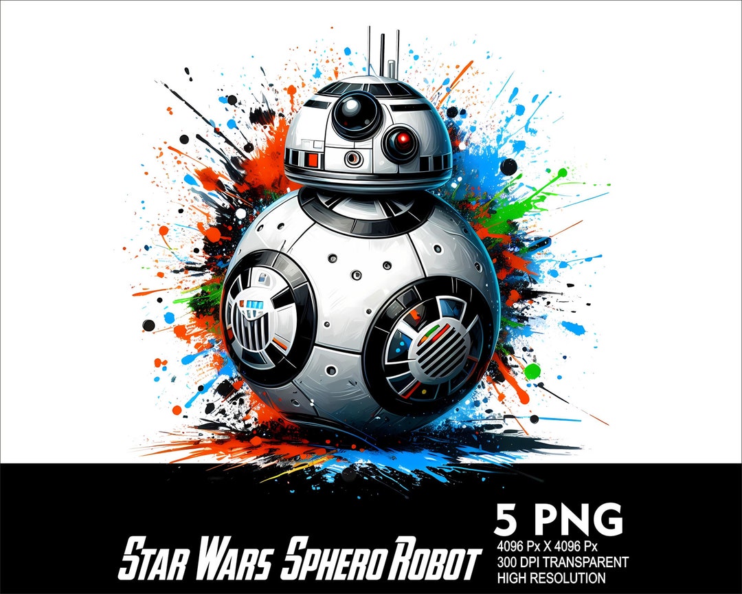 5 PNG Starwars Sphero Robot Splash and Watercolor Transparent Png File ...