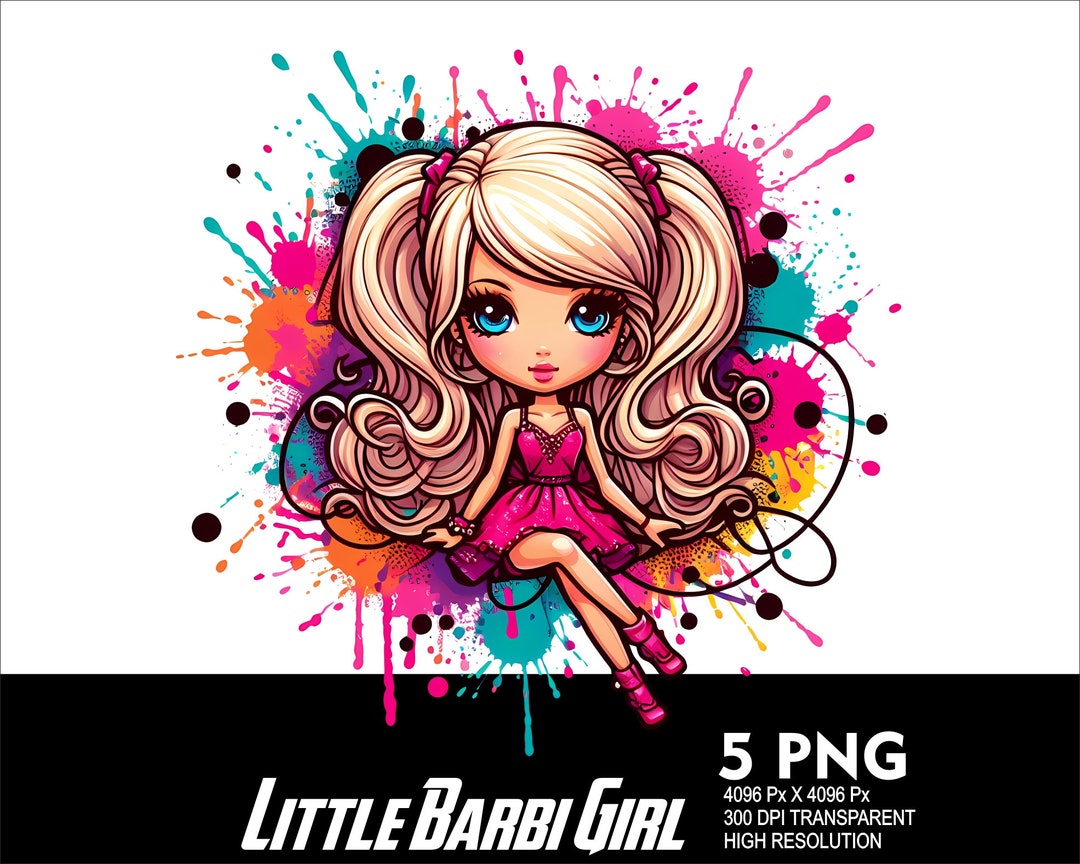 5 PNG Little Doll Girl Splash Design Transparent PNG File for ...