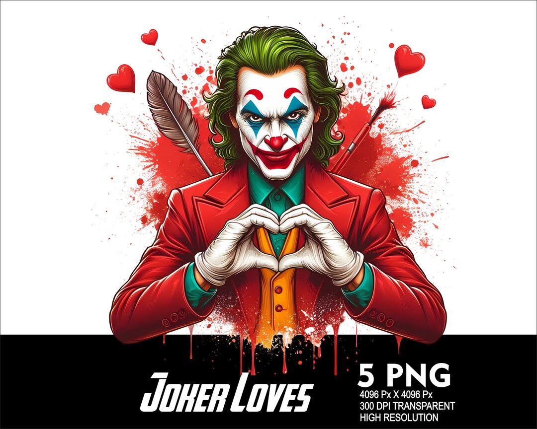 5 PNG Joker Loves Splash and Watercolor Transparent PNG File for ...