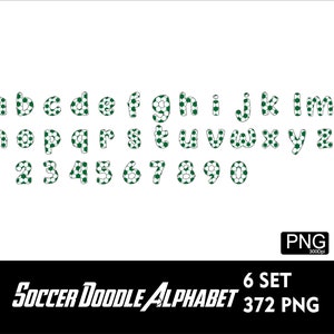 Soccer Alphabet Bundle 6 Set Png Doodle Letters Sport Letters Soccer ...