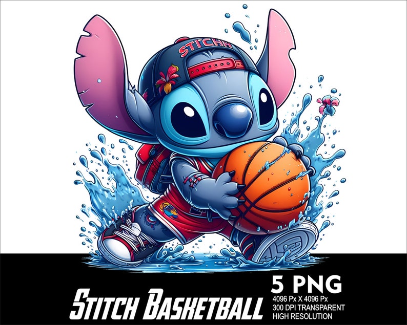 5 PNG Basketball Stitch Splash and Watercolor Transparent PNG File for ...