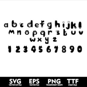 Cat Paw Font Cat Letters Cats Alphabet Meow Cats Font for Cricut SVG ...