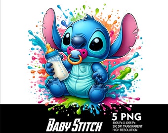 Stitch welcome Baby PNG Digital Download - Etsy