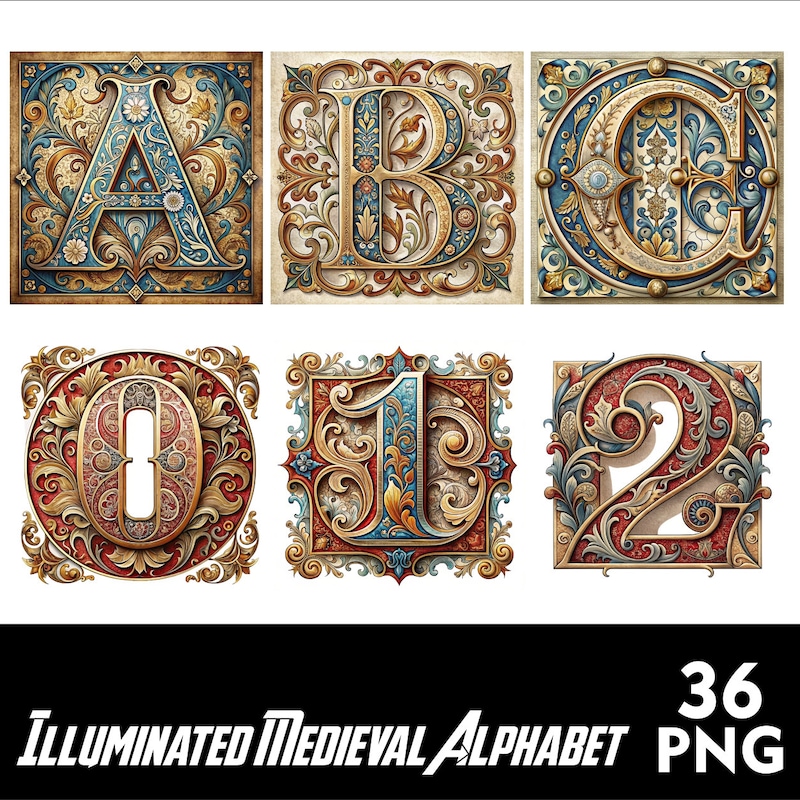 Fancy Scrolled Alphabet - Etsy