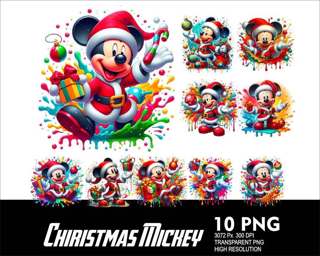 Christmas Mouse 10 PNG Mickey Design Splash Png Transparent PNG File ...