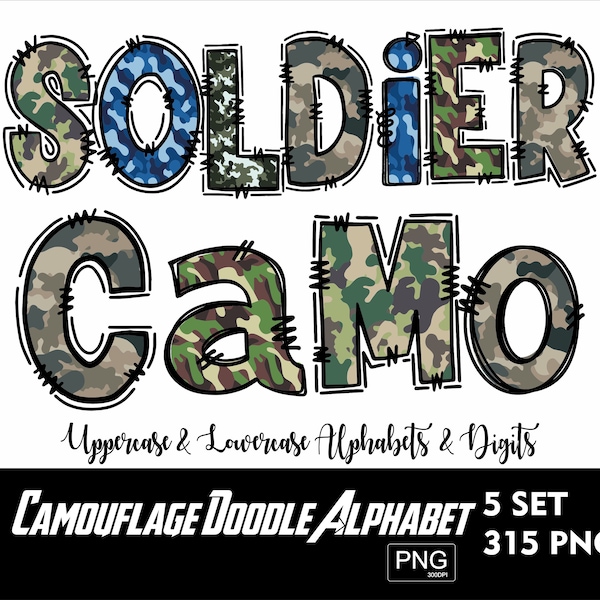 Camo Letters - Etsy