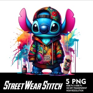 5 PNG Streetwear Stitch Rapper Splash Transparent PNG File for ...