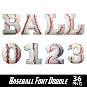 Realistic Baseball Alphabet Sport Letters Baseball Stitches Alphabet ...