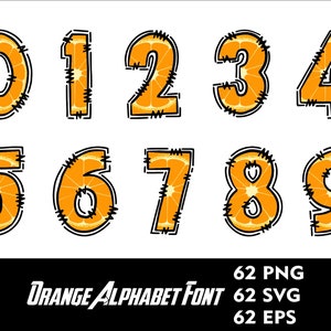 Orange Doodle Alphabet Orange Font SVG PNG Fruit Orange Alphabet ...