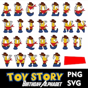 Toy Story Birthday Alphabet Letter Toys Story Cowboy Font Png Alphabet ...