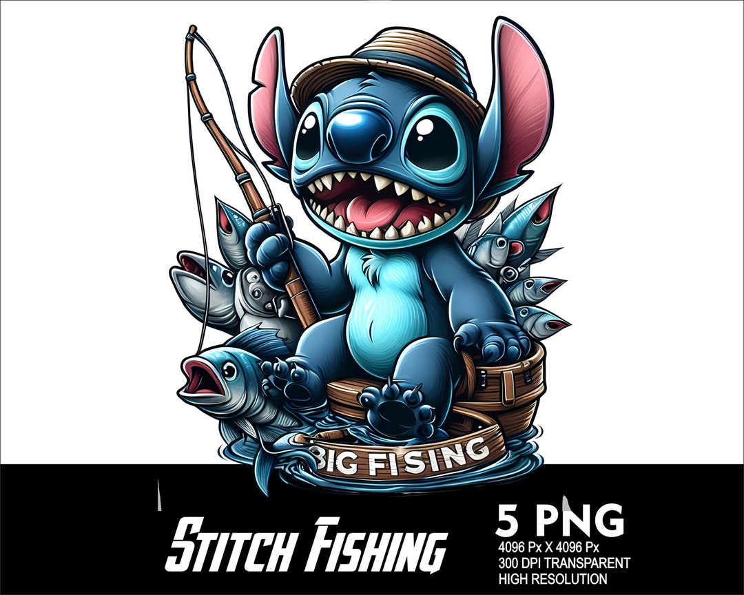 5 PNG Fishing Stitch Splash Transparent PNG File for Sublimation 300dpi ...