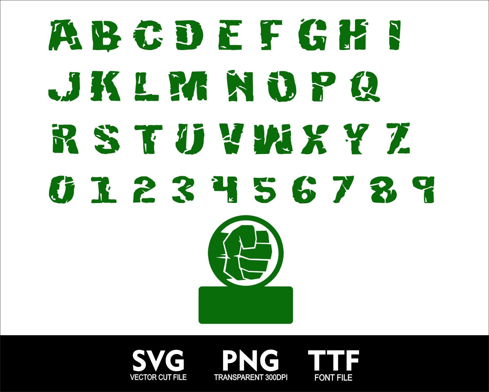 Cartoon HULK Font Alphabet Svg Hero Hulk Font Alphabet Svg Superhero ...