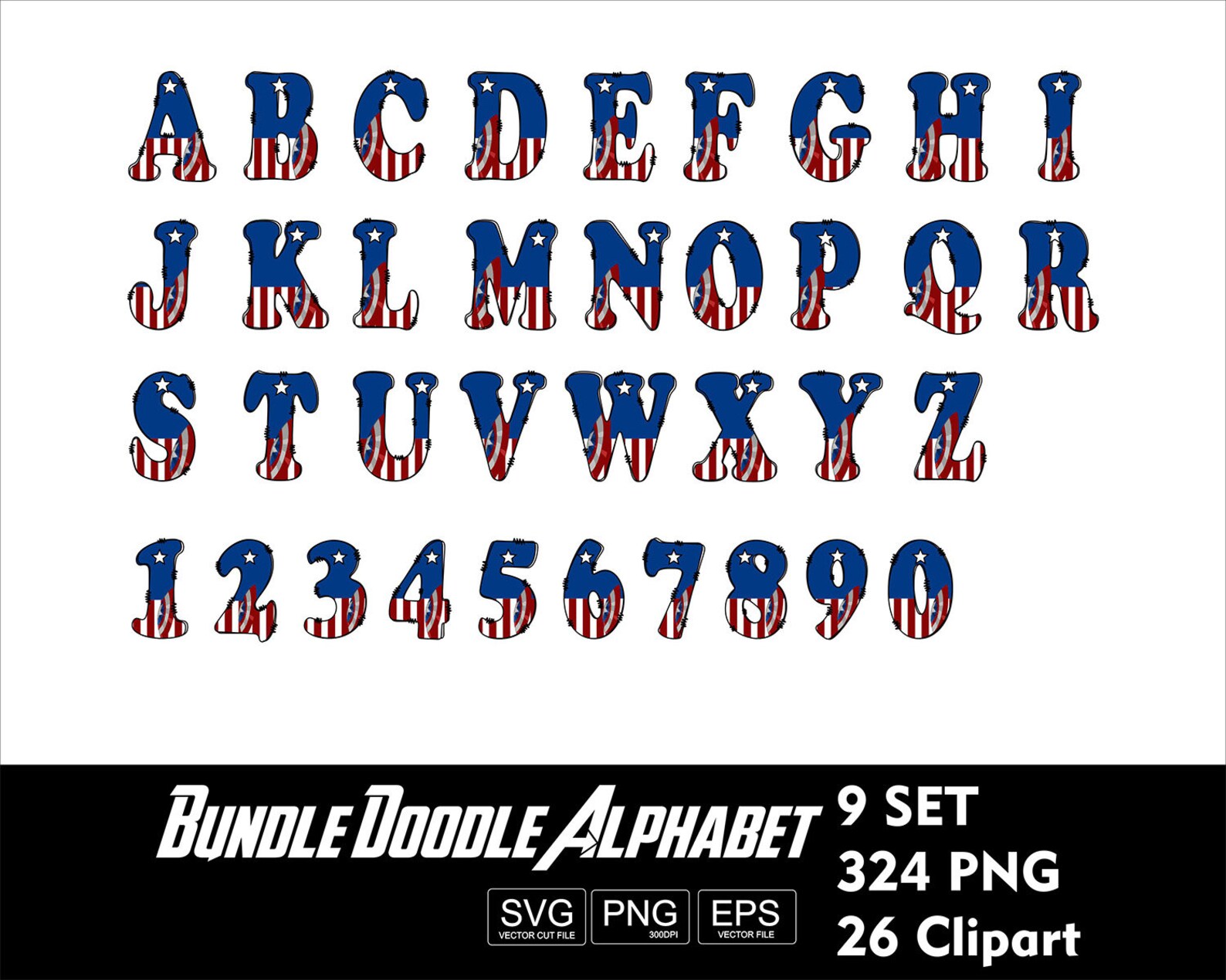 Superhero Alphabet Svg Png Bundle 9set Avanger Super Hero Letters Super ...