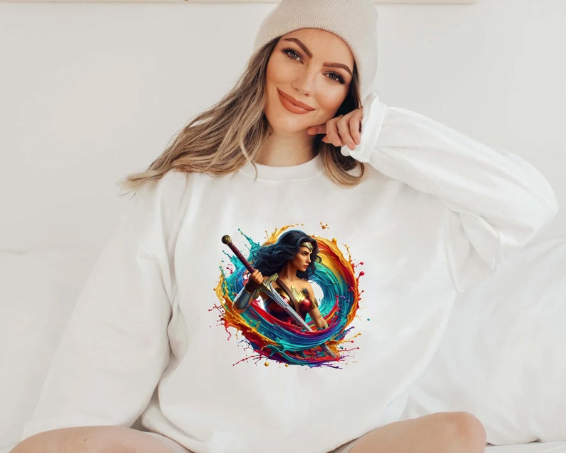 5 PNG W-woman Female Hero Splash and Watercolor Transparent PNG File ...