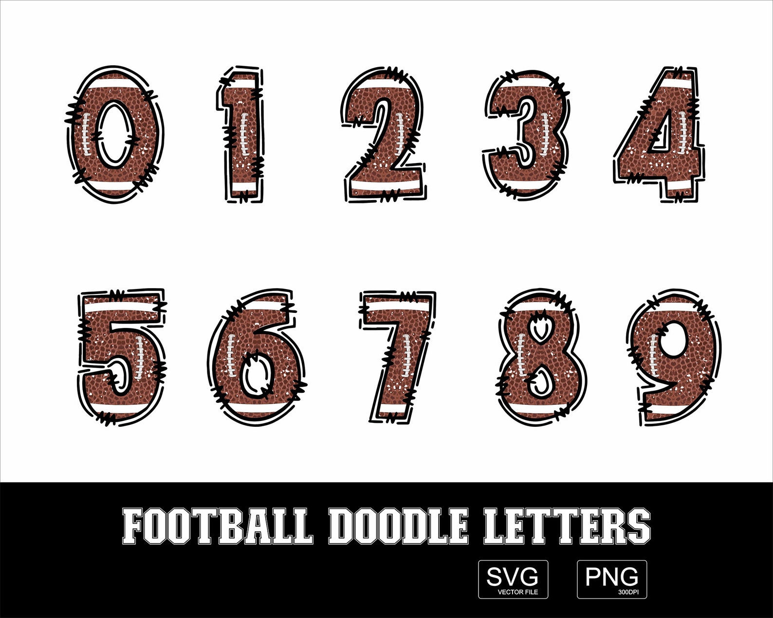 American Football Font PNG SVG Football Letters Alphabet PNG Realistic ...