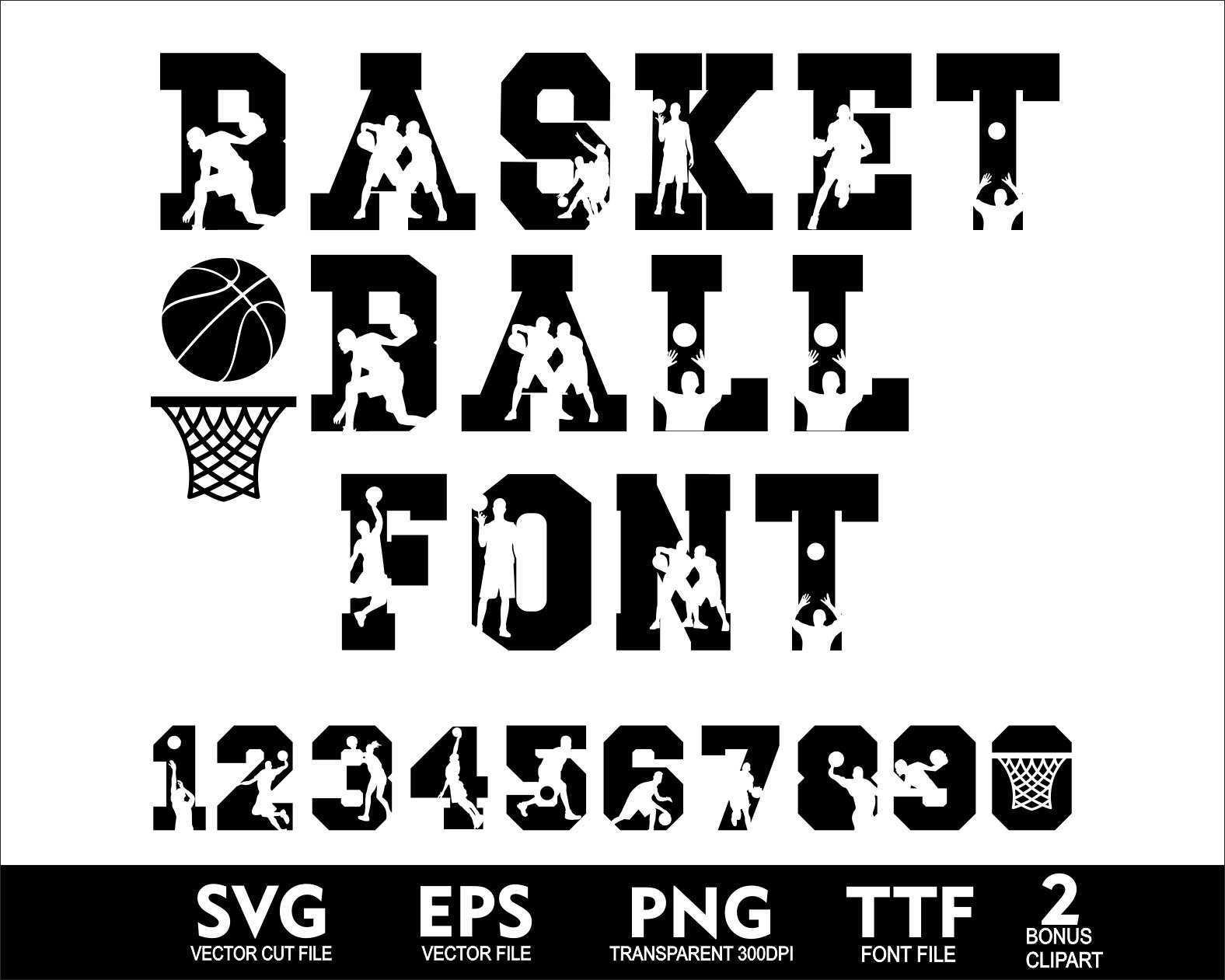 Basketball Letters and Numbers Basketball Font for Cricut SVG Cut File ...