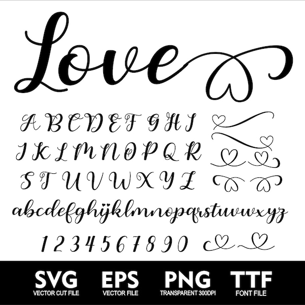 Font With Tails - Etsy