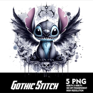 5 PNG Gothic Stitch PNG Dark Stitch Design Splash and Watercolor ...