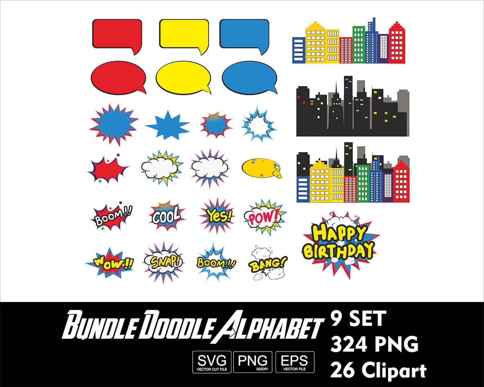 Superhero Alphabet Svg Png Bundle 9set Avanger Super Hero Letters Super ...