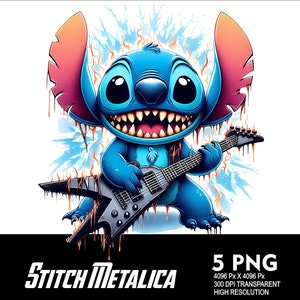 5 PNG Rock N Roll Stitch Splash Transparent PNG File for Sublimation ...