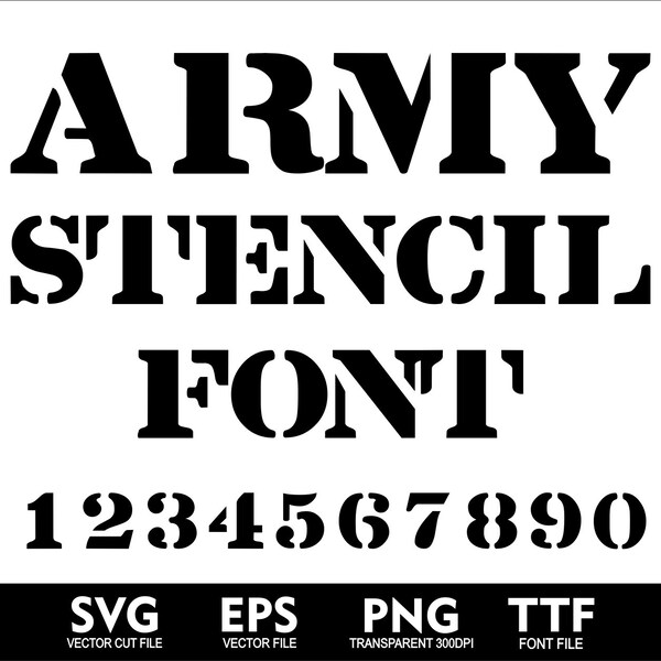Custom Army Stencil - Etsy