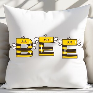 Cute Bee Alphabets and Numbers Doodle Font Bee Font Honey Bee Alphabet ...