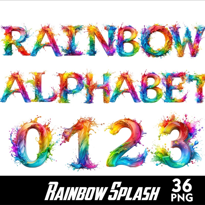 Rainbow Letters - Etsy
