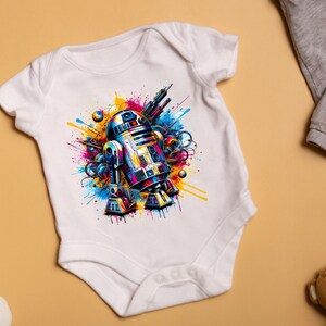 5 PNG Starwars RD2 Robot Splash and Watercolor Transparent Png File for ...