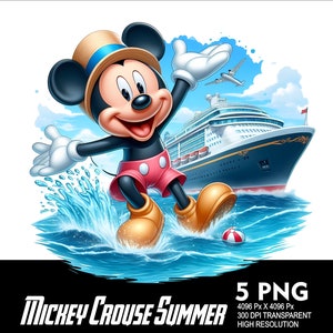 5 PNG Mickey Crouse Ship Splash and Watercolor Transparent PNG File for ...